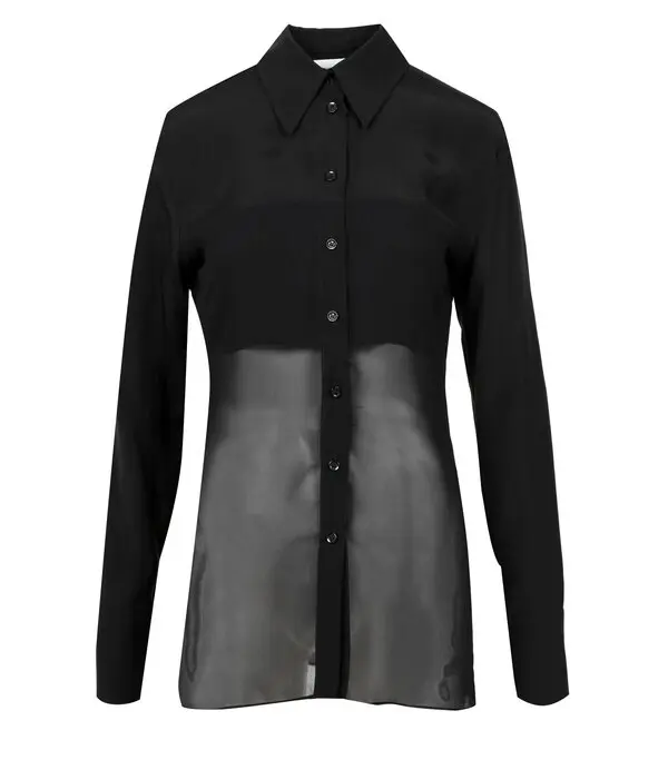 Sportmax Sheer Panel Button-down Shirt