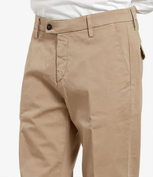 BRO SHIP Cotton Cigarette Leg Trousers