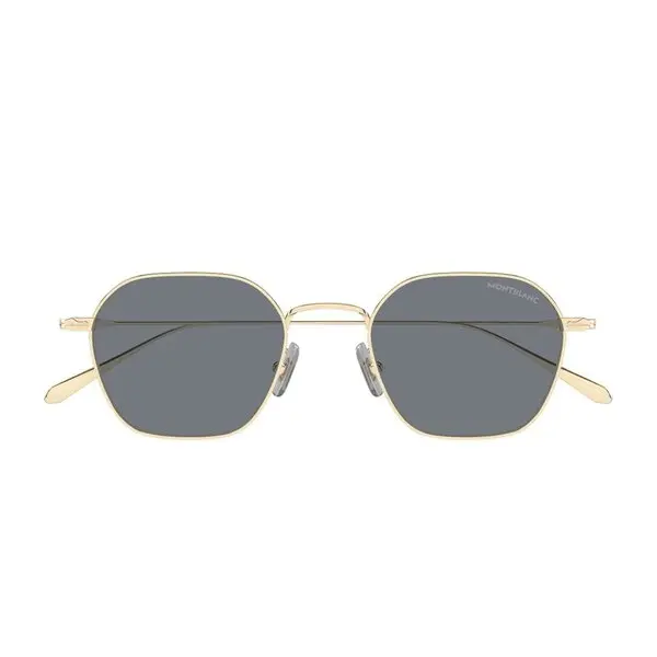 Montblanc Mb0472s Linea Nib Geometric -tone Metal Sunglasses - Gold