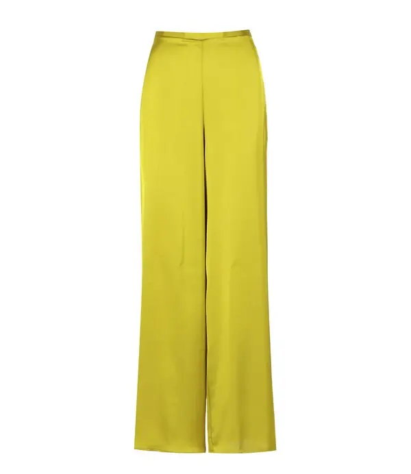 SIMONA CORSELLINI High Waist Wide Leg Viscose Trousers