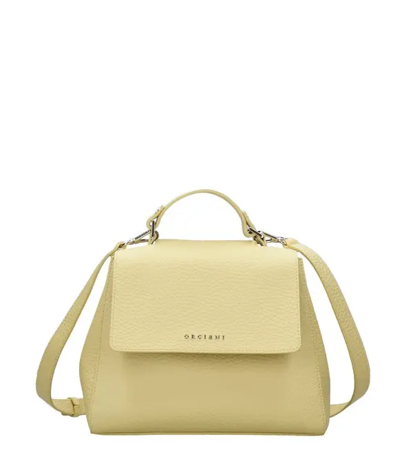 ORTIGNI Grained Leather Bag - Giallo
