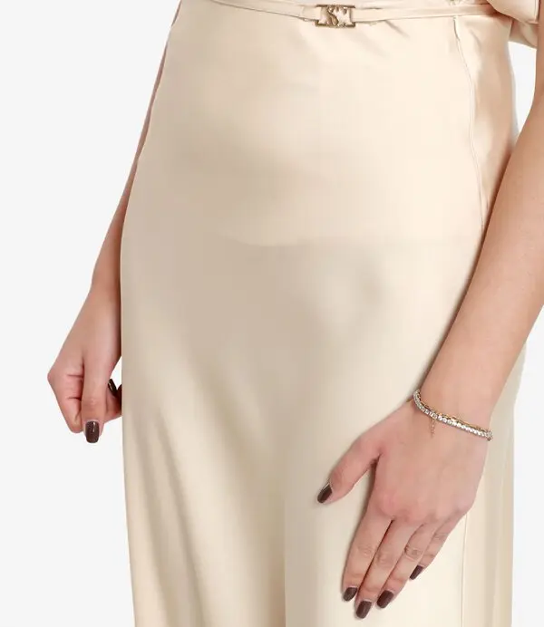 SIMONA CORSELLINI Viscose Belted Skirt