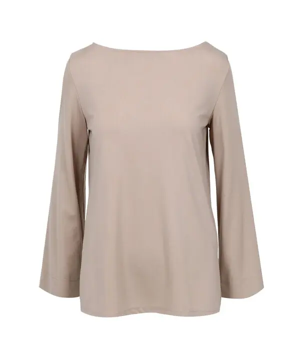 KAOS Viscose Blend Boatneck Bell Sleeve Top