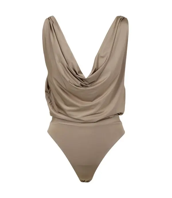 ANIYE BY Sleeveless Viscose Top With Draped Neckline - Fango