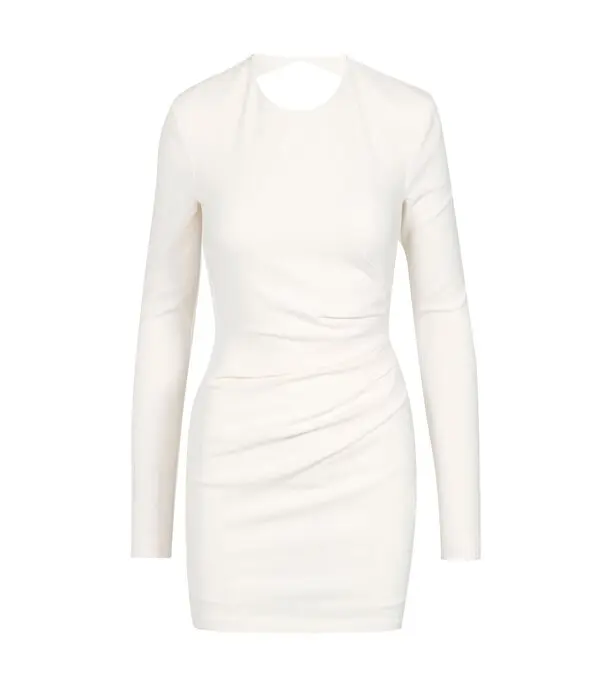 ANIYE BY Long Sleeve Mini Dress With Open Back - Latte