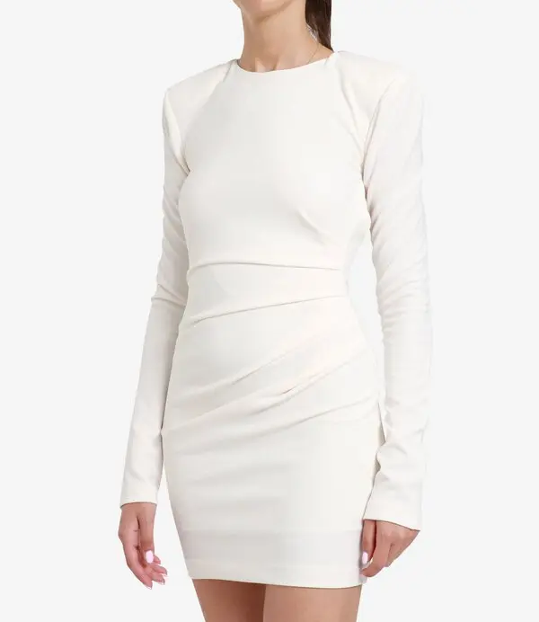 ANIYE BY Long Sleeve Mini Dress With Open Back - Latte