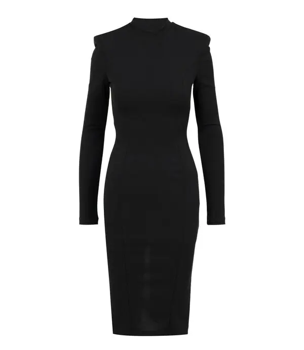 ANIYE BY Midi Dress With High Collar And Long Sleeves