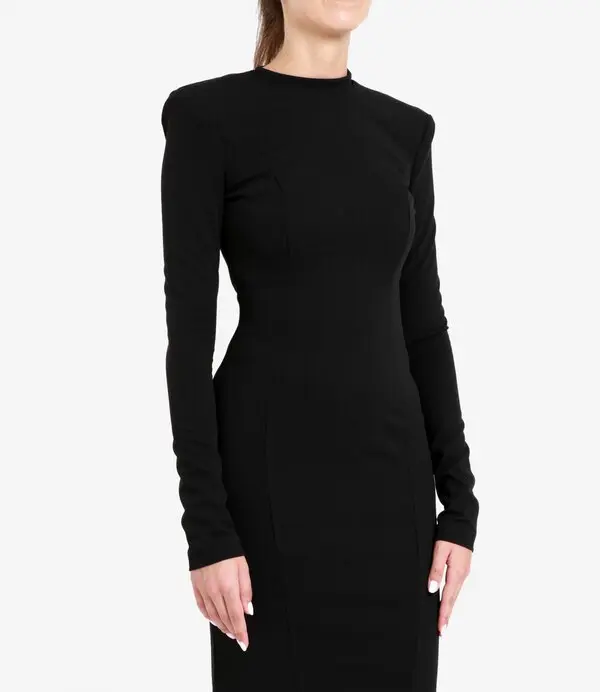 ANIYE BY Midi Dress With High Collar And Long Sleeves