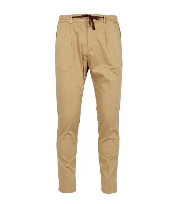 CRUNA Cotton Drawstring Trousers - Brown