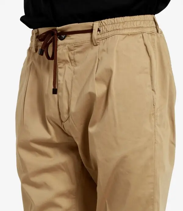 CRUNA Cotton Drawstring Trousers - Brown