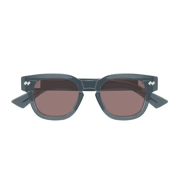 Bottega Veneta Intrecciato Line Square Acetate Sunglasses - Gray