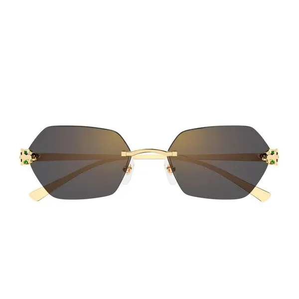 Cartier Panthère De Rimless Sunglasses - Gold