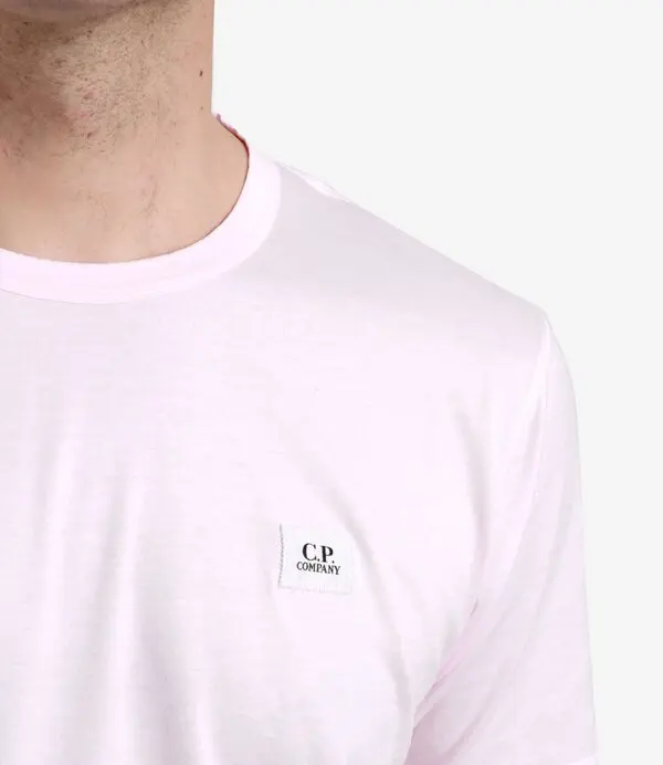 C.P. COMPANY Cotton Crew Neck Short Sleeve T-shirt With Logo Pocket