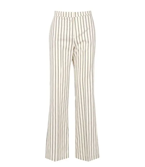 KAOS Pinstriped Cotton High Waist Trousers