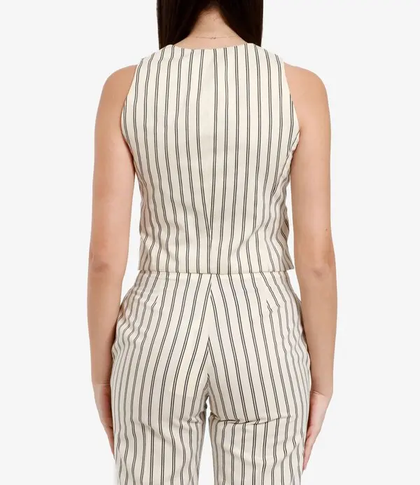 KAOS Sleeveless Cotton Vest With V-neck And Pockets