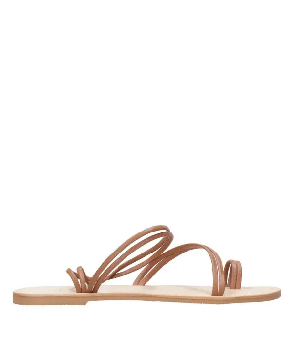 Manebí Leather Flat Sandals - Brown