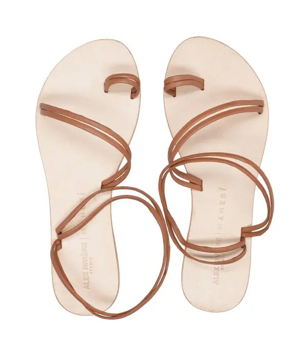 Manebí Leather Flat Sandals