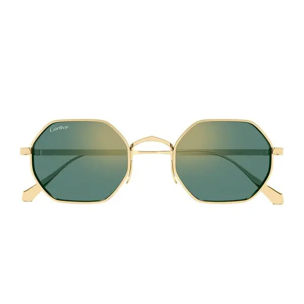 Cartier Ct0627s Signature C De Full Titanium Octagonal Sunglasses - Gold