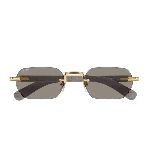 Cartier Ct0362s Première De Rimless Sunglasses - Gold