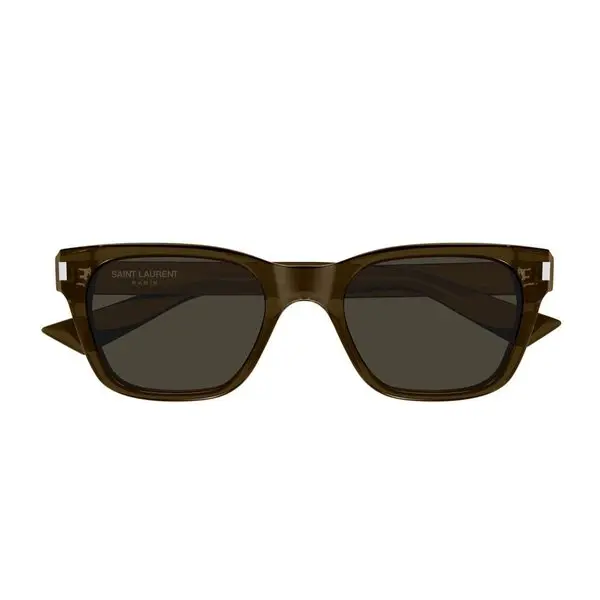 Saint Laurent Rectangular Acetate Sunglasses - Brown