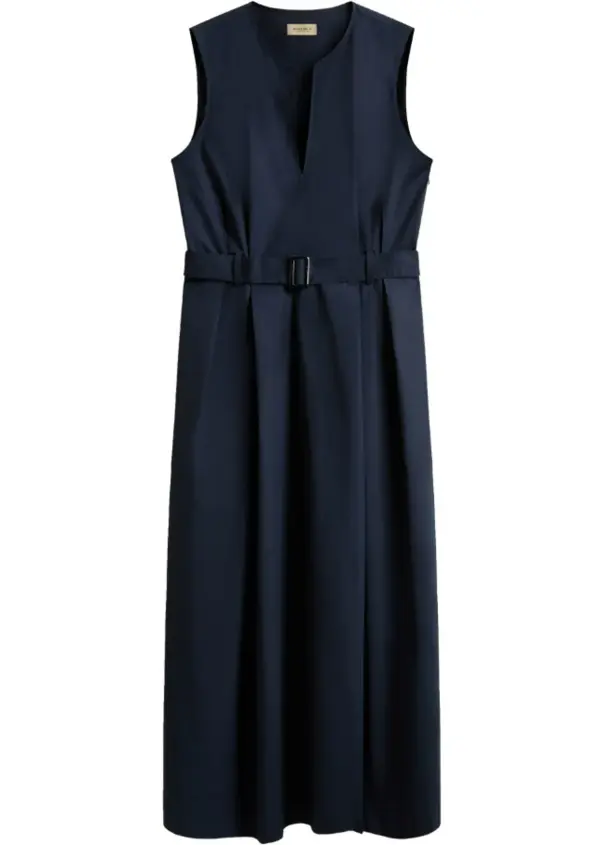 Woolrich Belted Long Dress - Blu