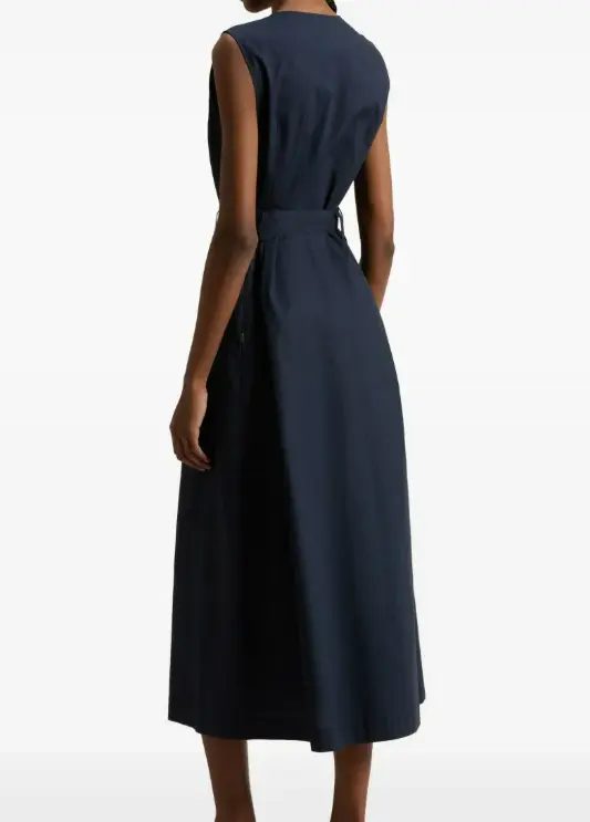 Woolrich Belted Long Dress - Blu