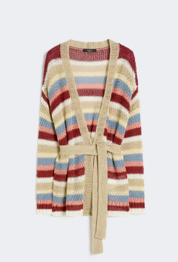 Max Mara Striped Cardigan - Ciliegia