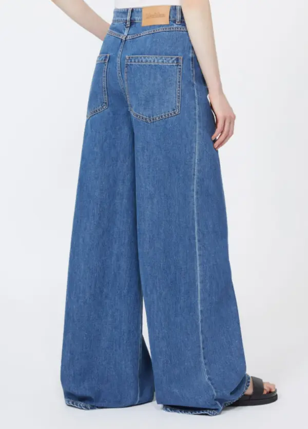 Max Mara Wide Leg Denim Trousers