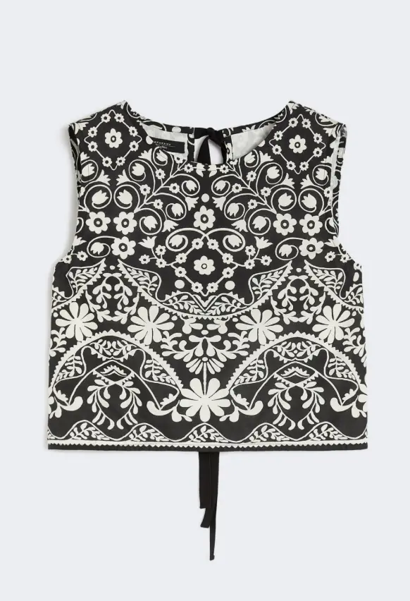 WEEKEND Wkifanale Sleeveless Printed Crop Top
