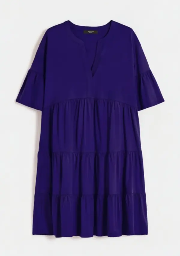 Max Mara Tiered Midi Dress - Blue