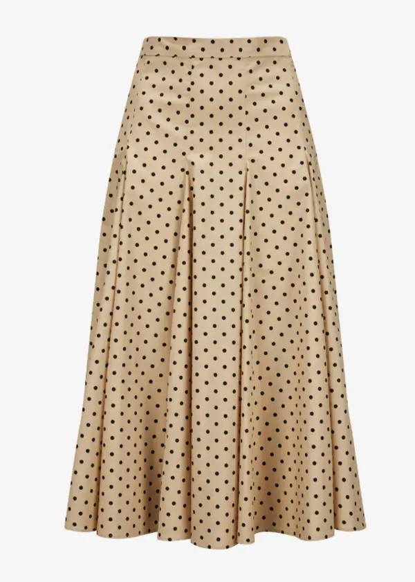 Max Mara Mstpanteon Polka Dot Midi Skirt