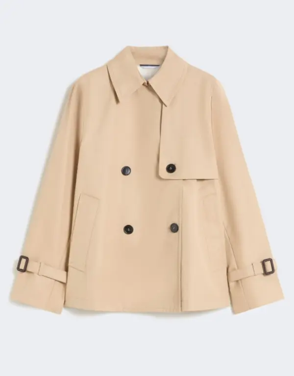 Max Mara Bi-color Double-breasted Trench Coat - Beige