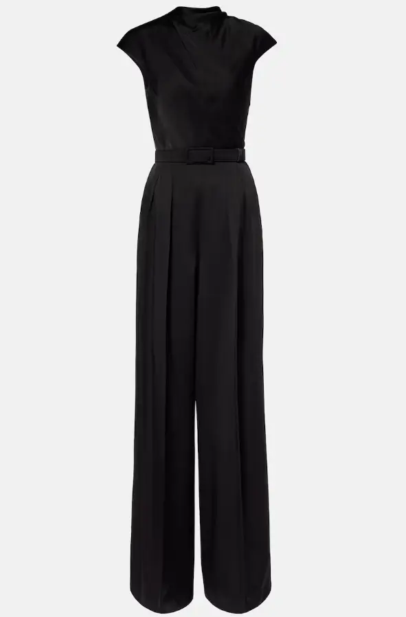 Max Mara Msevespa Sleeveless Wide-leg Jumpsuit - Black