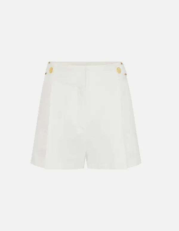Elisabetta Franchi Linen Blend Shorts - Ivory