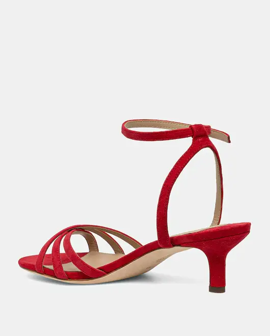 Ralph Lauren Kendyl Suede Sandals - Red