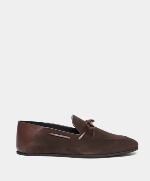 Bally Eclat Brown Suede Loafers