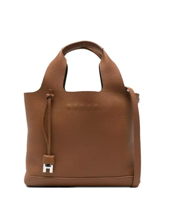 Hogan H01 R Hammered Leather Bag - Brandy