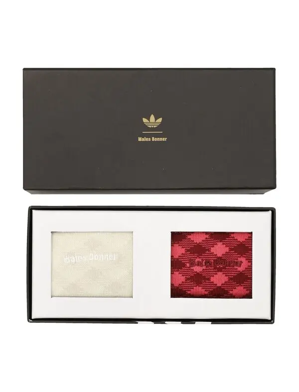 WALES BONNER X ADIDAS Two-pair Sock Set - Cream White Pink Brown