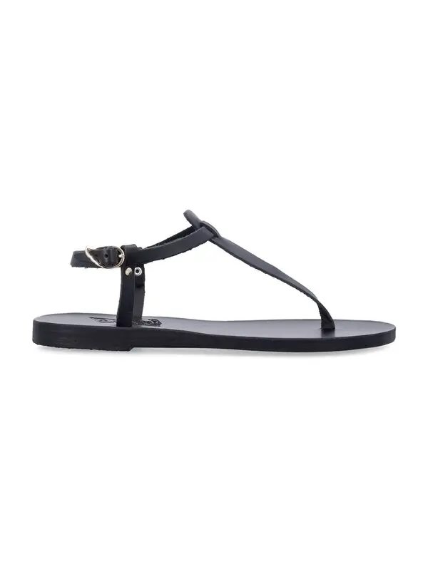 ANCIENT GREEK SANDALS Lito Nappa Leather Thong Sandals - Black