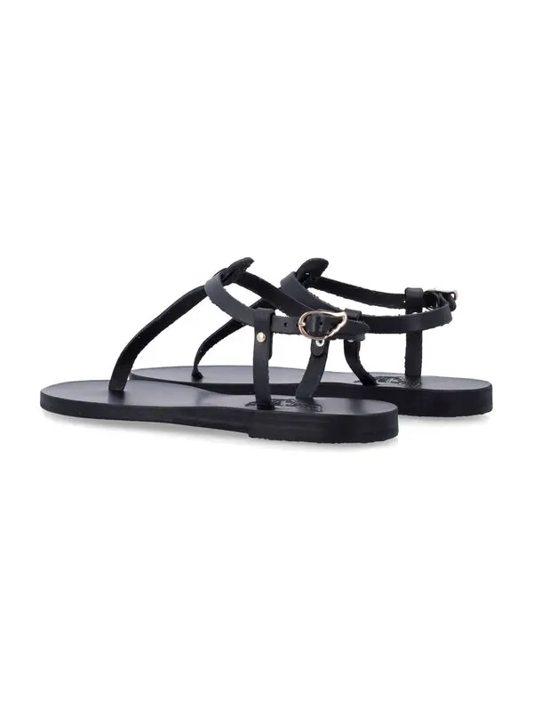 ANCIENT GREEK SANDALS Lito Nappa Leather Thong Sandals - Black
