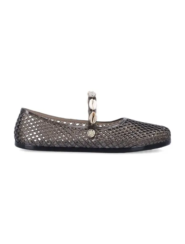 ANCIENT GREEK SANDALS Iro Shells Ballerinas - Black