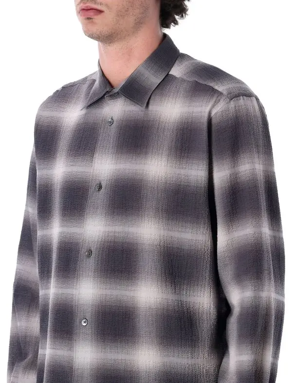 BERNER KUHL Check Seersucker Shirt - Grey