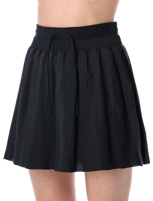 Nike Pleated Mini Skirt With Drawstring Waist - Black