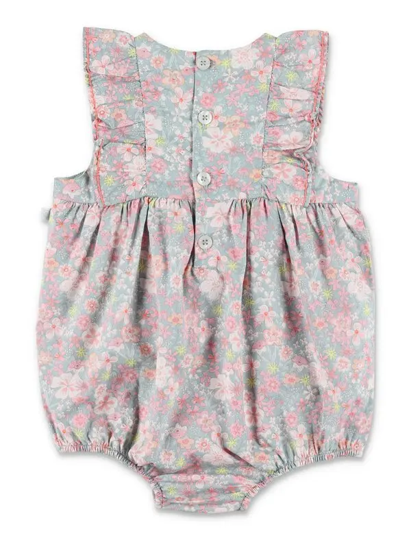 Petit Bateau Floral Print Cotton Romper