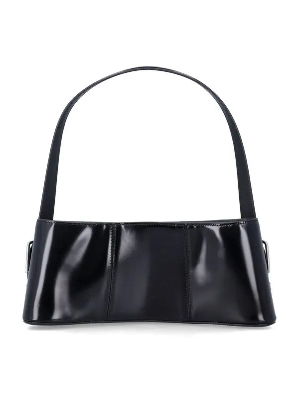 Coperni Sculptural Leather Shoulder Bag - Black