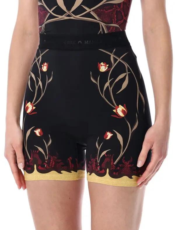 MARINE SERRE Printed Jersey Mini Shorts