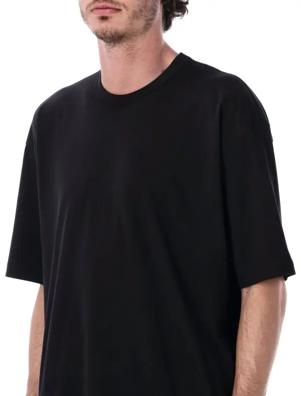 Comme Des Garçons Oversized Cotton T-shirt With Graphic Logo - Black