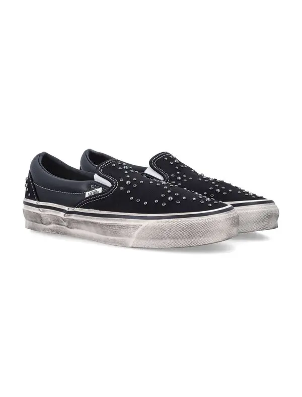 VANS Classic Slip-on Studded Canvas And Leather Casual Shoes