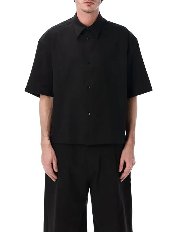Studio Nicholson Short Sleeve Cotton-linen Shirt