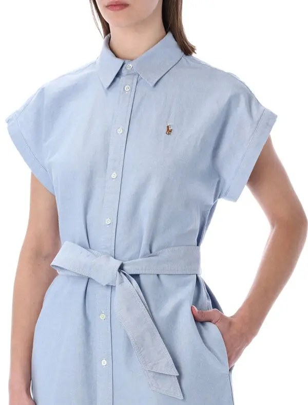 Polo Ralph Lauren Belted Cotton Oxford Shirtdress